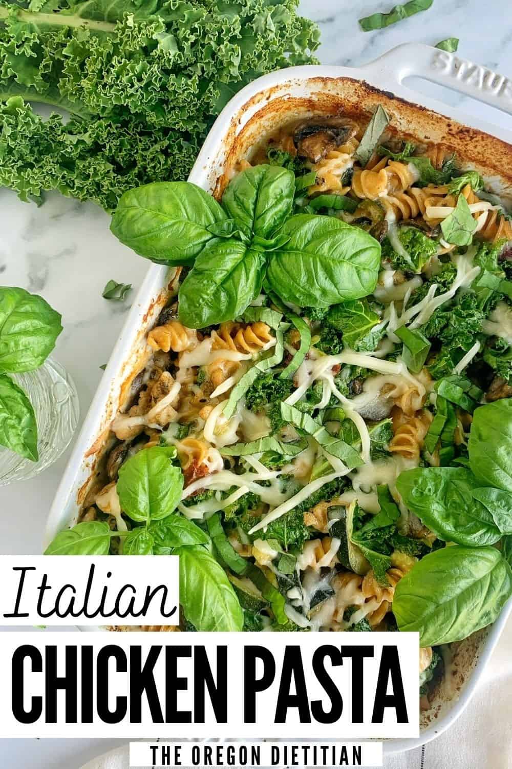 Italian Baked Chicken Pasta Freezer Meal - The Oregon Dietitian