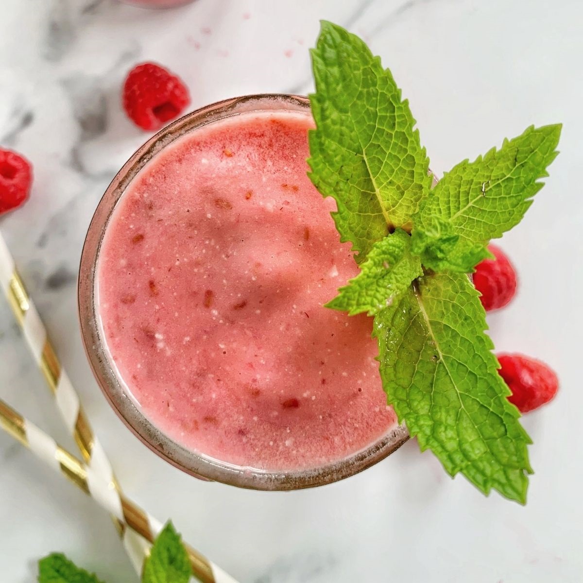 Raspberry Smoothie (Without Banana) - The Oregon Dietitian