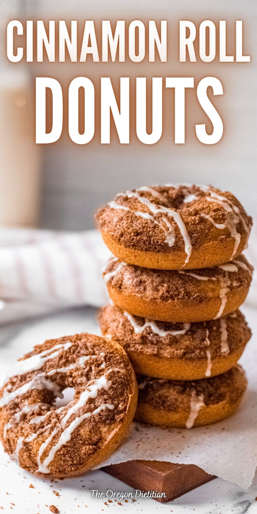 Whole Wheat Cinnamon Roll Donuts - The Oregon Dietitian