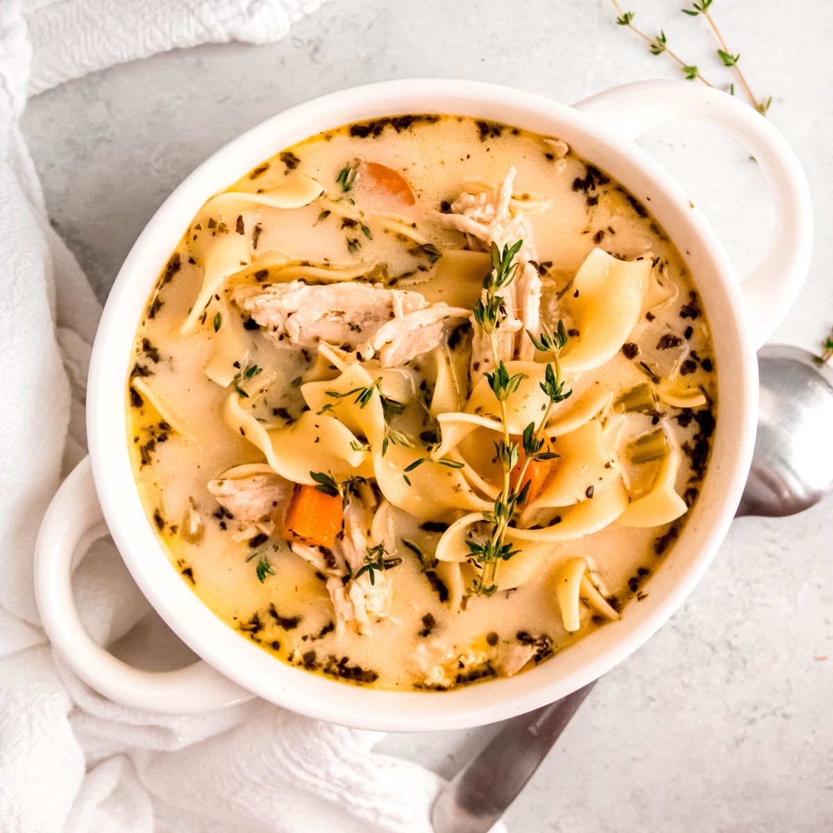 Creamy Turkey Noodle Soup - The Oregon Dietitian