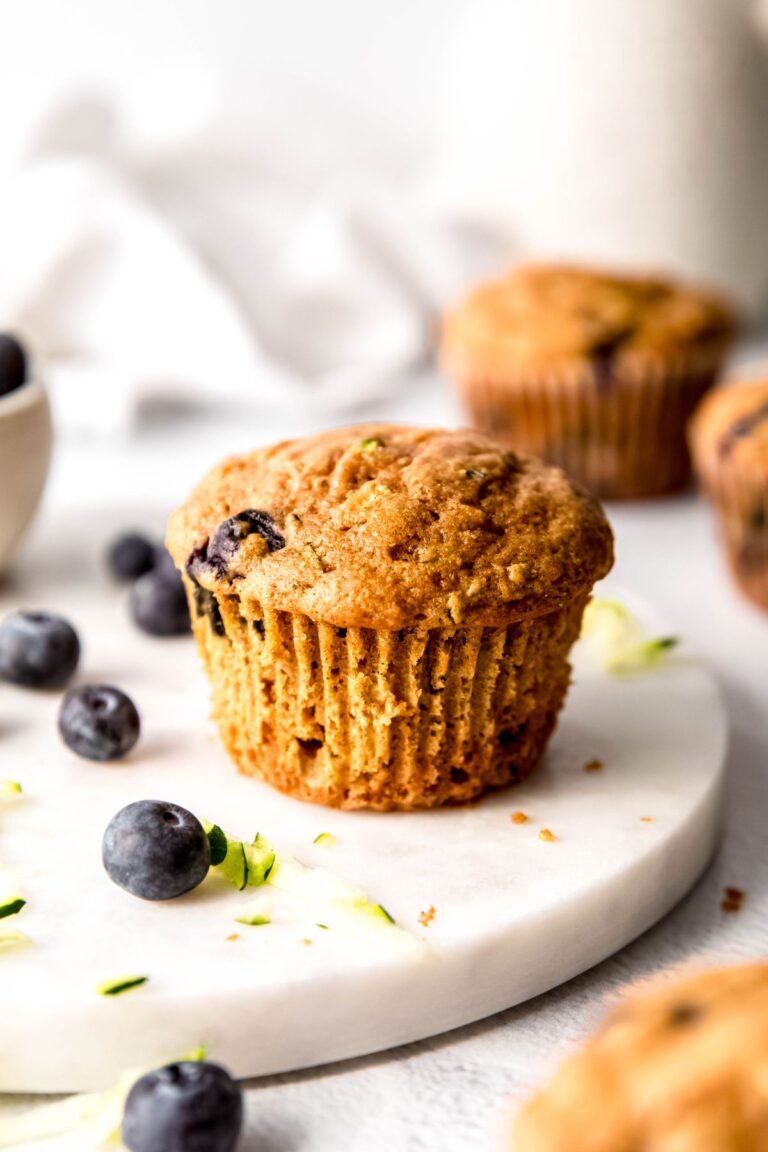 Healthy Blueberry Zucchini Muffins - The Oregon Dietitian