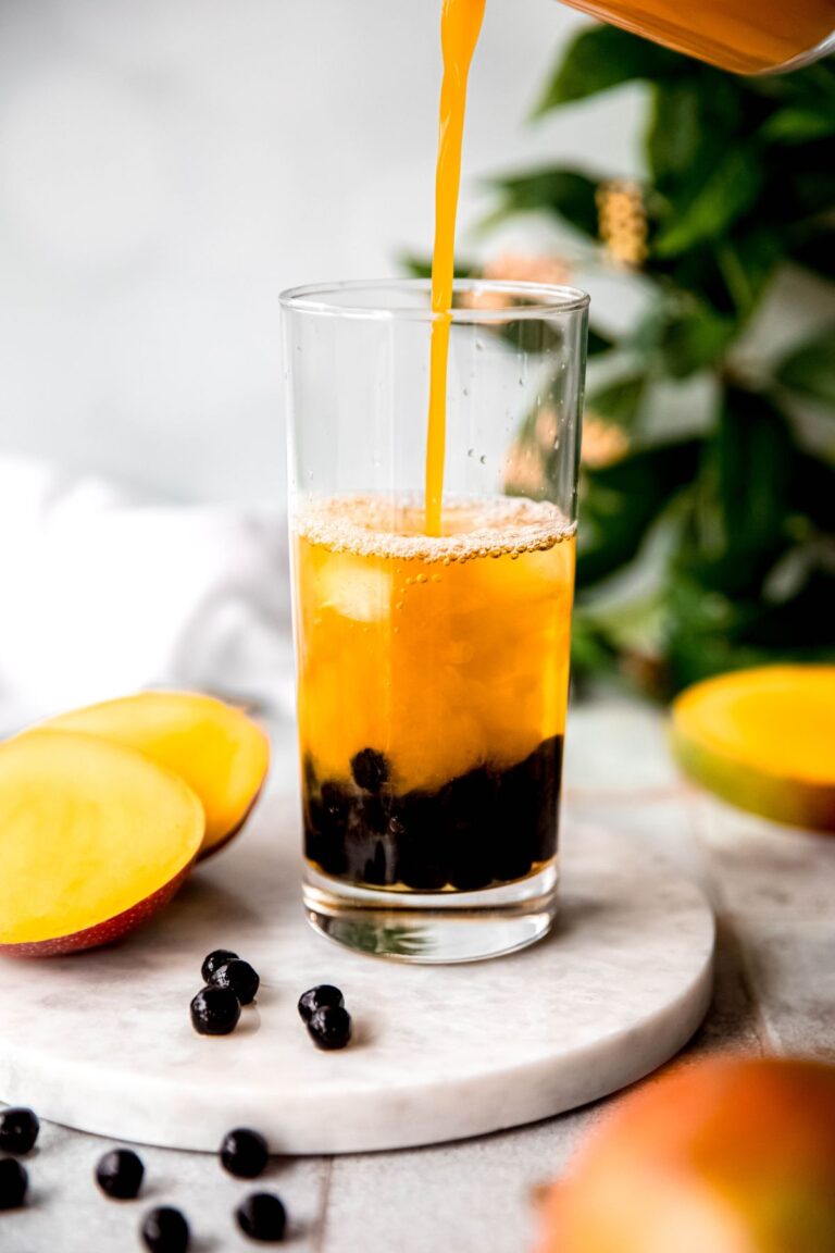 Easy Mango Milk Tea (Mango Boba Tea) - The Oregon Dietitian