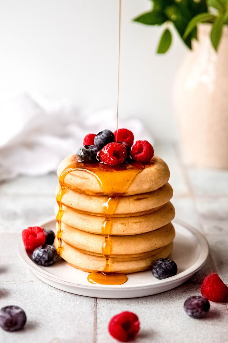Whole Wheat Protein Powder Pancakes - The Oregon Dietitian