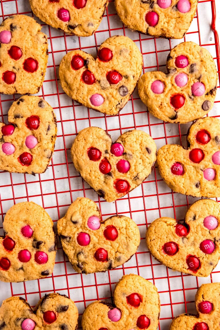 Easy Heart Shaped Chocolate Chip Cookies - The Oregon Dietitian